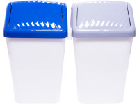 Система многофункциональная Два ведра 18л+18л, серо-синие крышки, цв ...